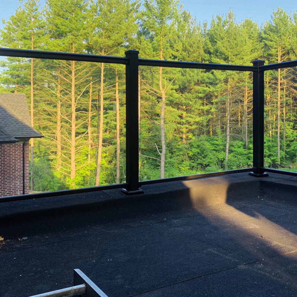 72" Long x 42" High Aluminum Glass Rail Kit for Our Tempered Glass ...