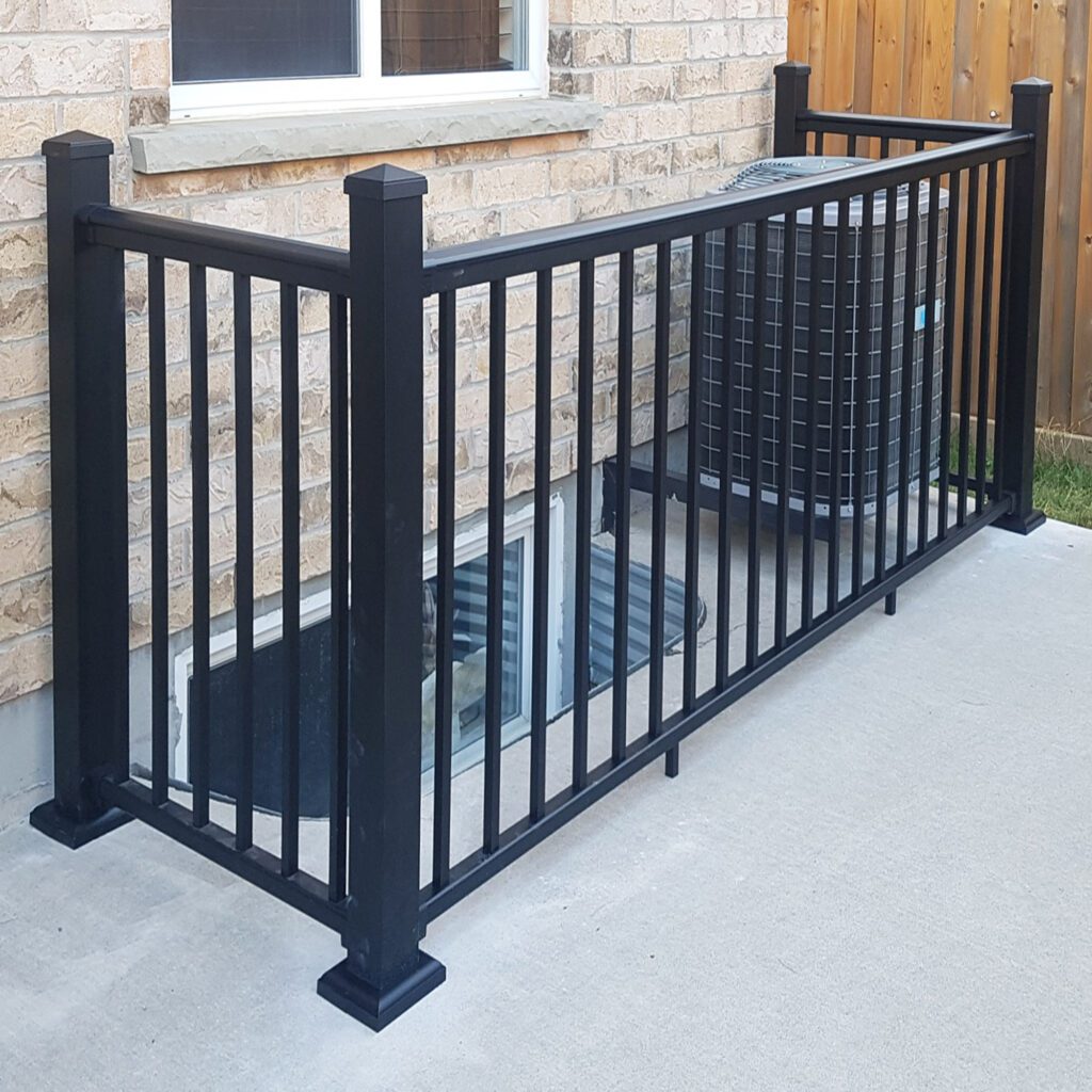 Black Aluminum Rail End Mounting Bracket | Nuvo Iron