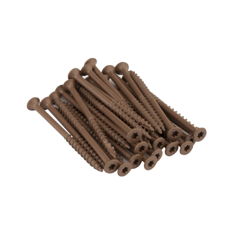#8 x 2 ½" Deck Screws with Brown Ruspert® Coating (1,200pcs) | Nuvo Iron
