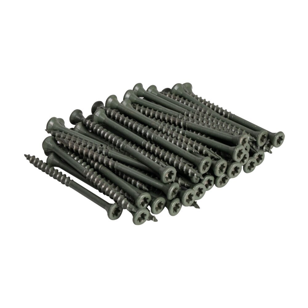 #8 x 2 ½" Deck Screws with Green Ruspert® Coating (1,200pcs) | Nuvo Iron