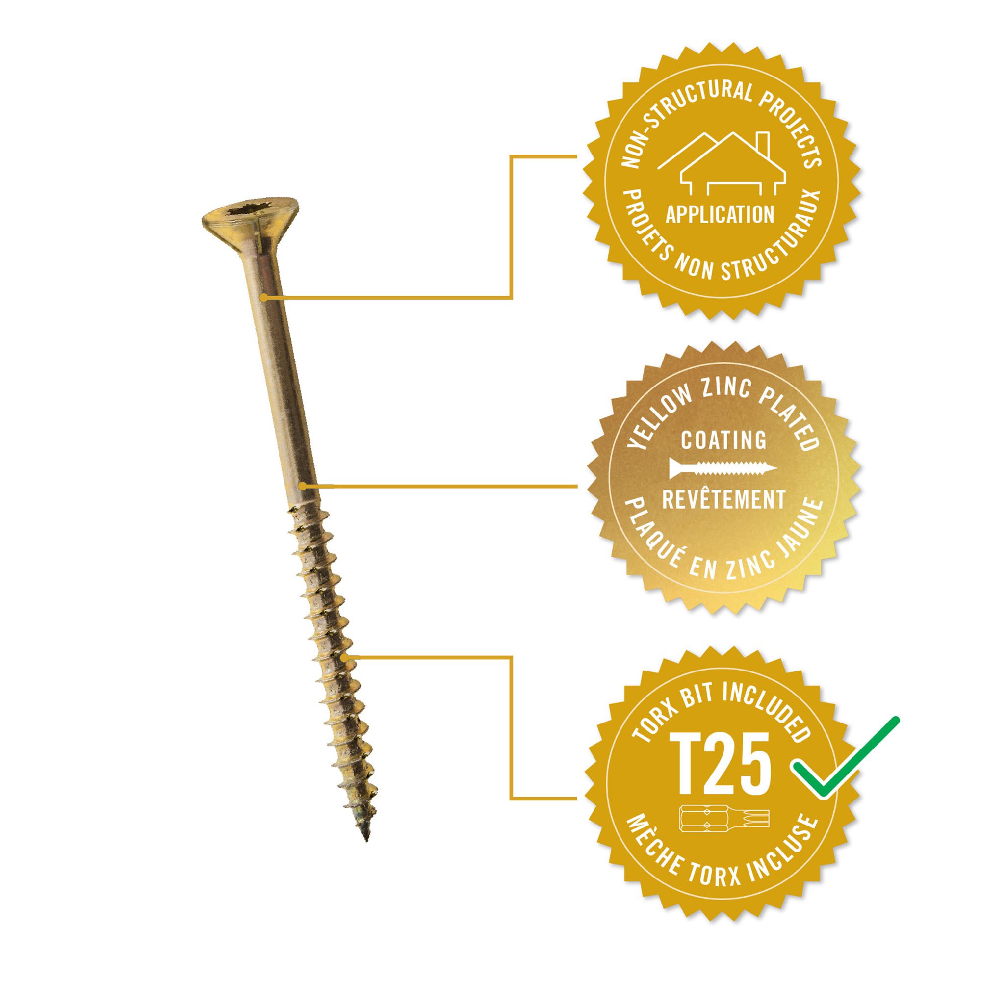 Screw Extractors Pan Head Wood Construction Screws TX Torx Drive ...