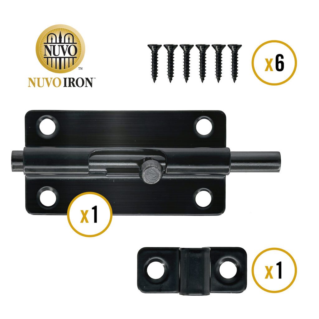 4" Heavy Duty Barrel Slide Bolt Lock | Nuvo Iron