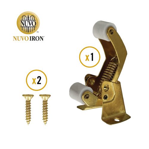Screen Door Spring-Loaded Catch | Brass Plated | Nuvo Iron
