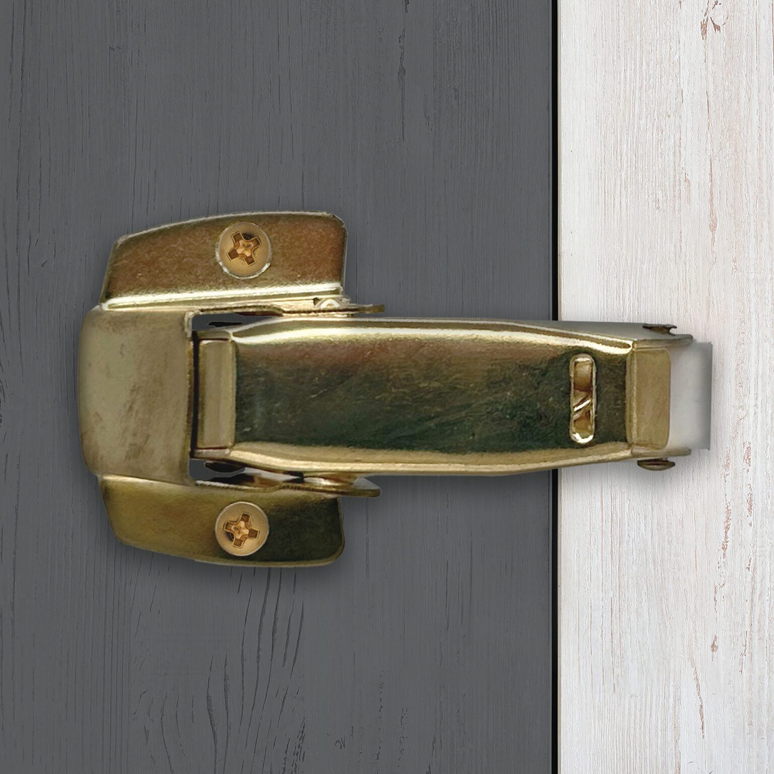 Screen Door Spring-Loaded Catch | Brass Plated | Nuvo Iron
