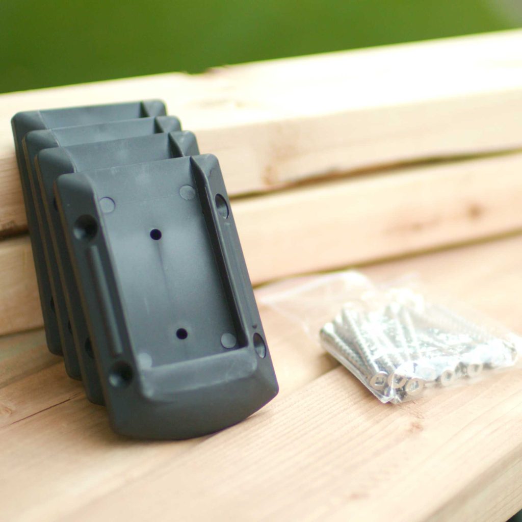 Deck & Level Rail Connectors (4 pcs) Screws Included | Nuvo Iron