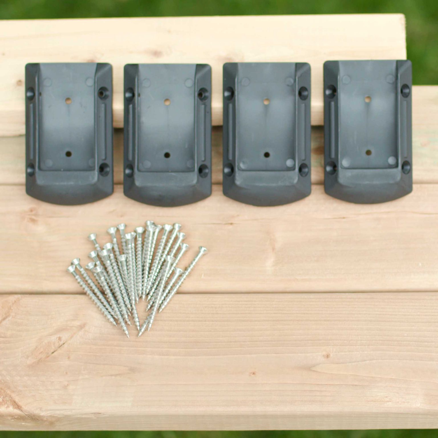 Deck & Level Rail Connectors (4 pcs) Screws Included | Nuvo Iron