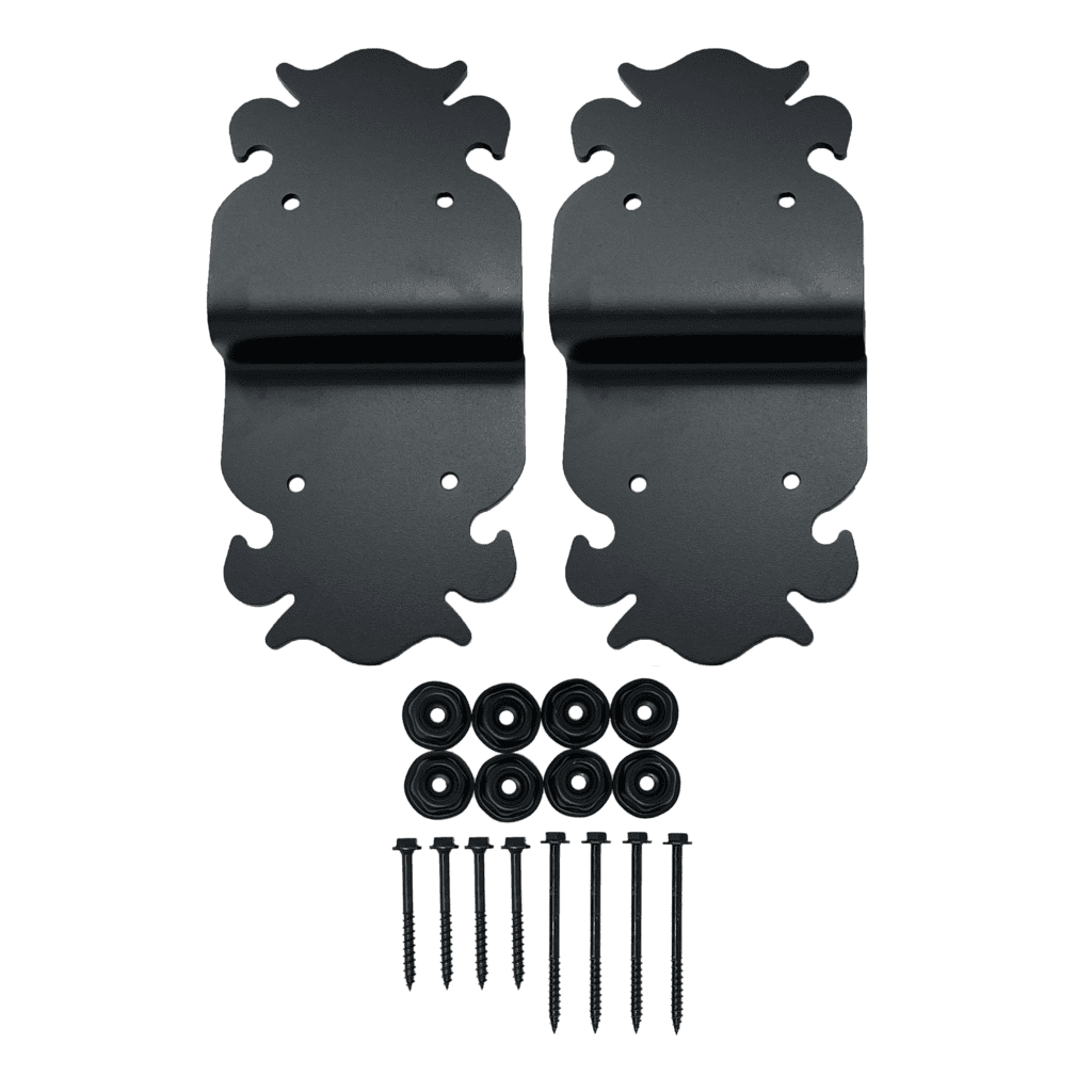 Black Galvanized Steel 6" Decorative Post to Beam Supports (2 pcs ...