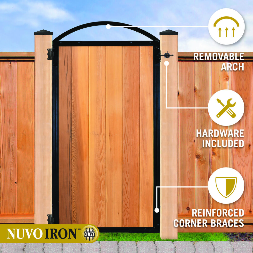 Pro Gate Frame for a 47" Wide Opening with Removable Arch | Nuvo Iron