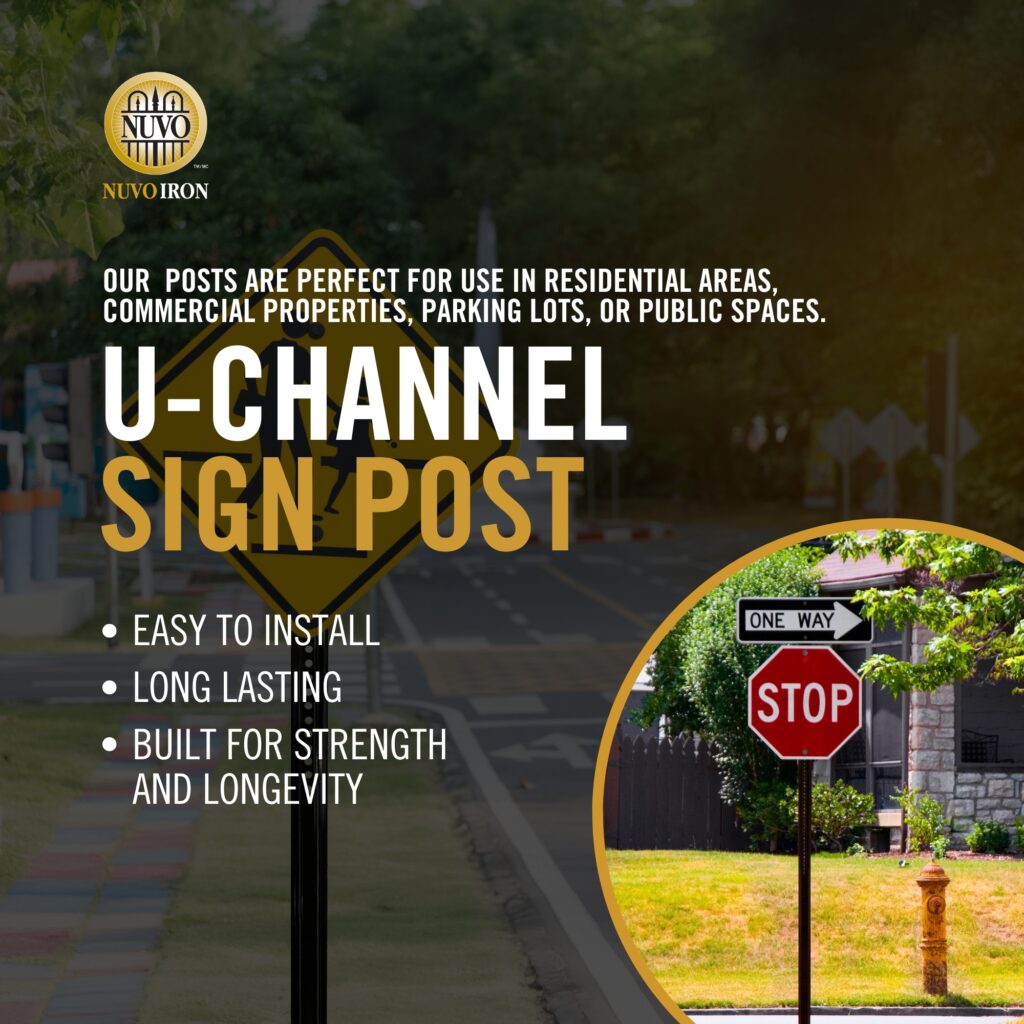 7' U-Channel Sign Post | Nuvo Iron