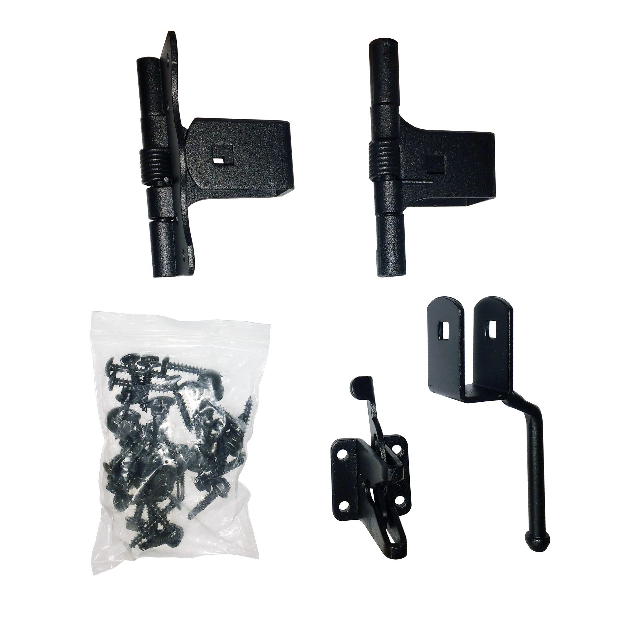 Self-Closing Gate Hardware Kit For Attaching to Wood Posts | Nuvo Iron