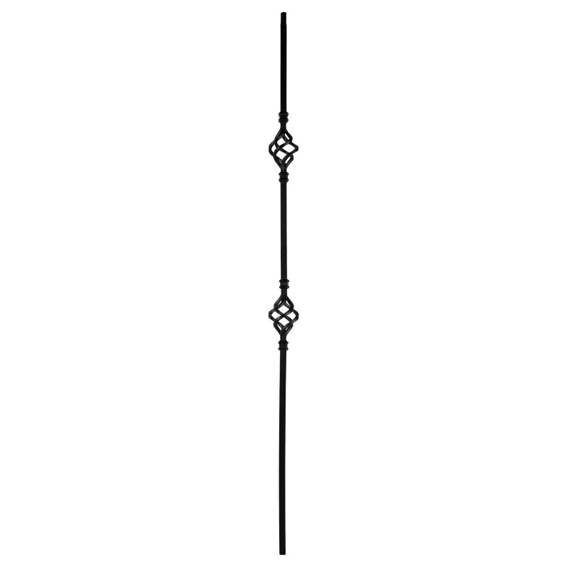 Interior Stair Baluster | Style: Double Basket (1 pc) | Nuvo Iron