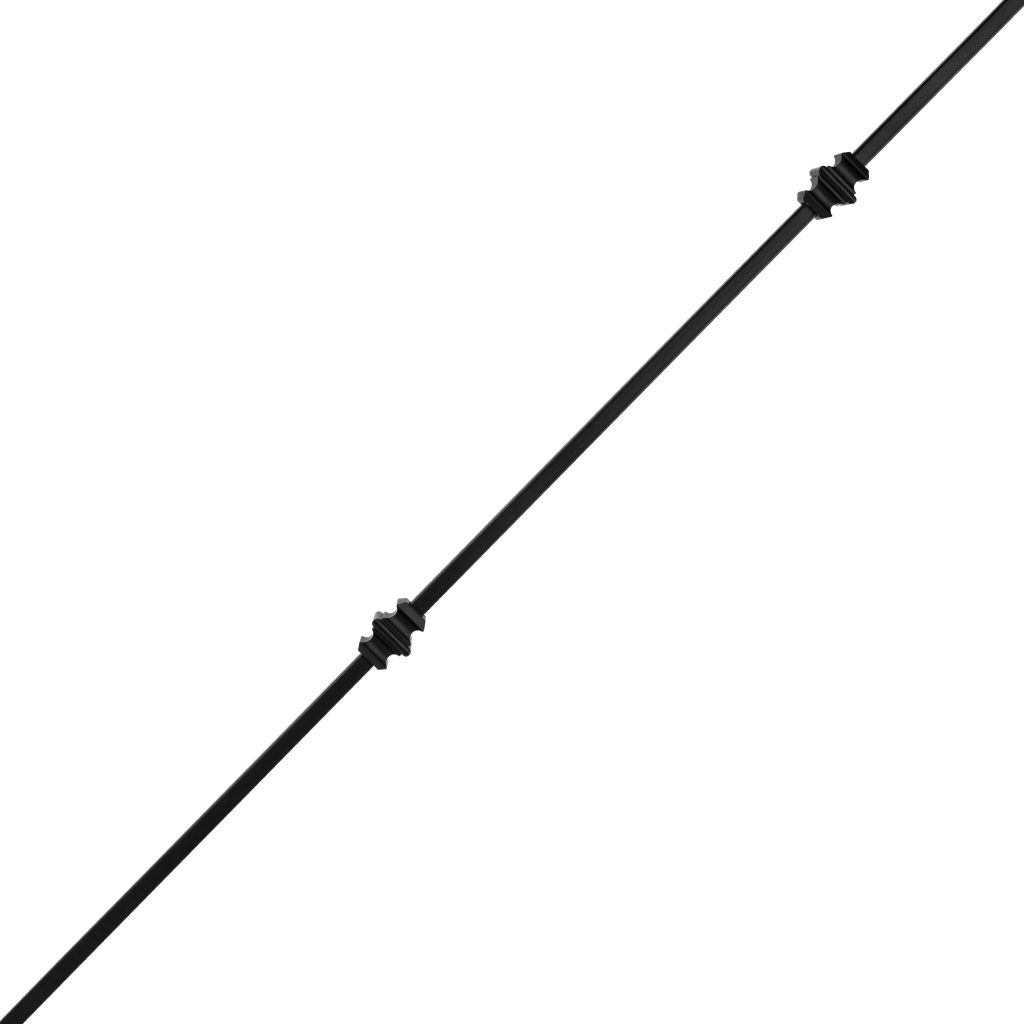 Interior Stair Baluster | Style: Double Collar (1 pc) | Nuvo Iron
