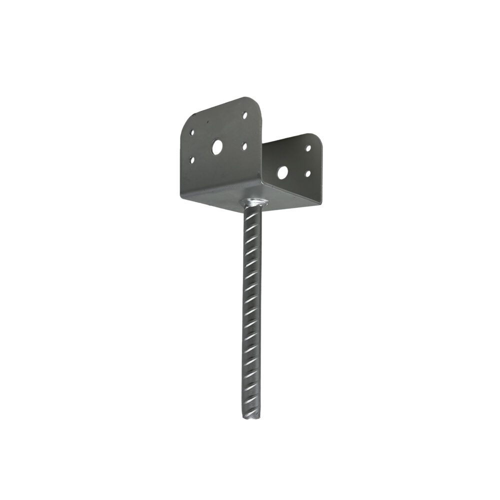 4 x 4 Galvanized Steel Post Support Saddle Bracket | Nuvo Iron