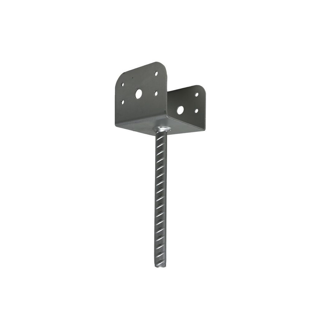 4 x 4 Galvanized Steel Post Support Saddle Bracket | Nuvo Iron