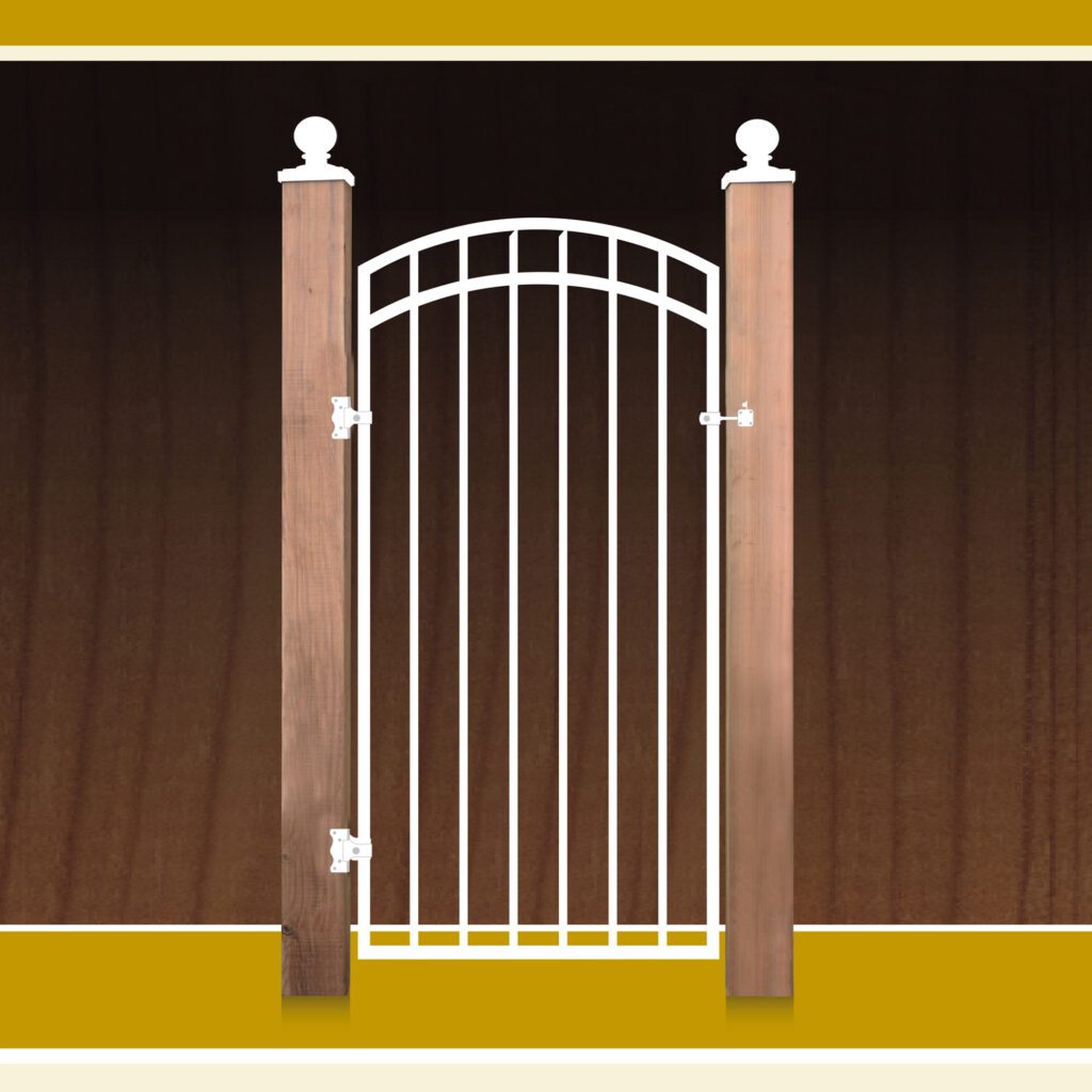 33" x 68" Smooth-Topped Ornamental Iron Gate | Nuvo Iron